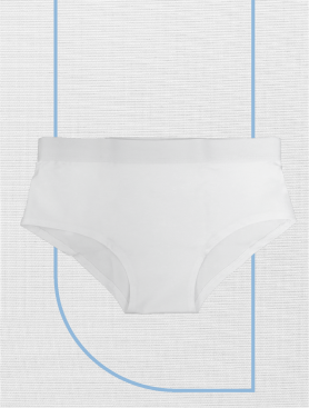 Calzón deportivo bambú - blanco